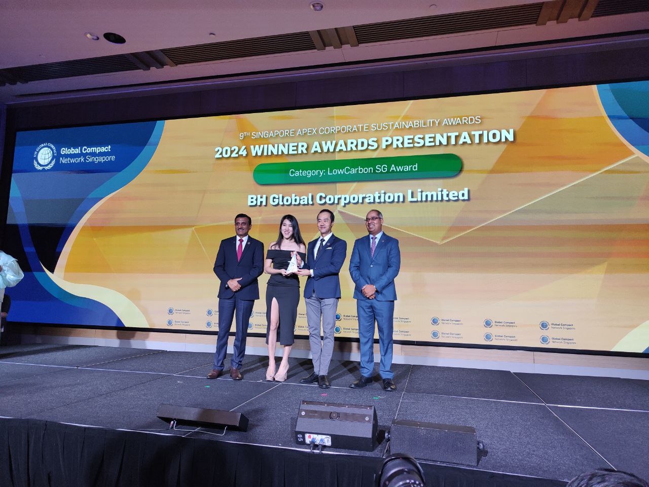 BH Global Corporation - LowCarbonSG Category Winner at the 9th Singapore Apex Corporate ...