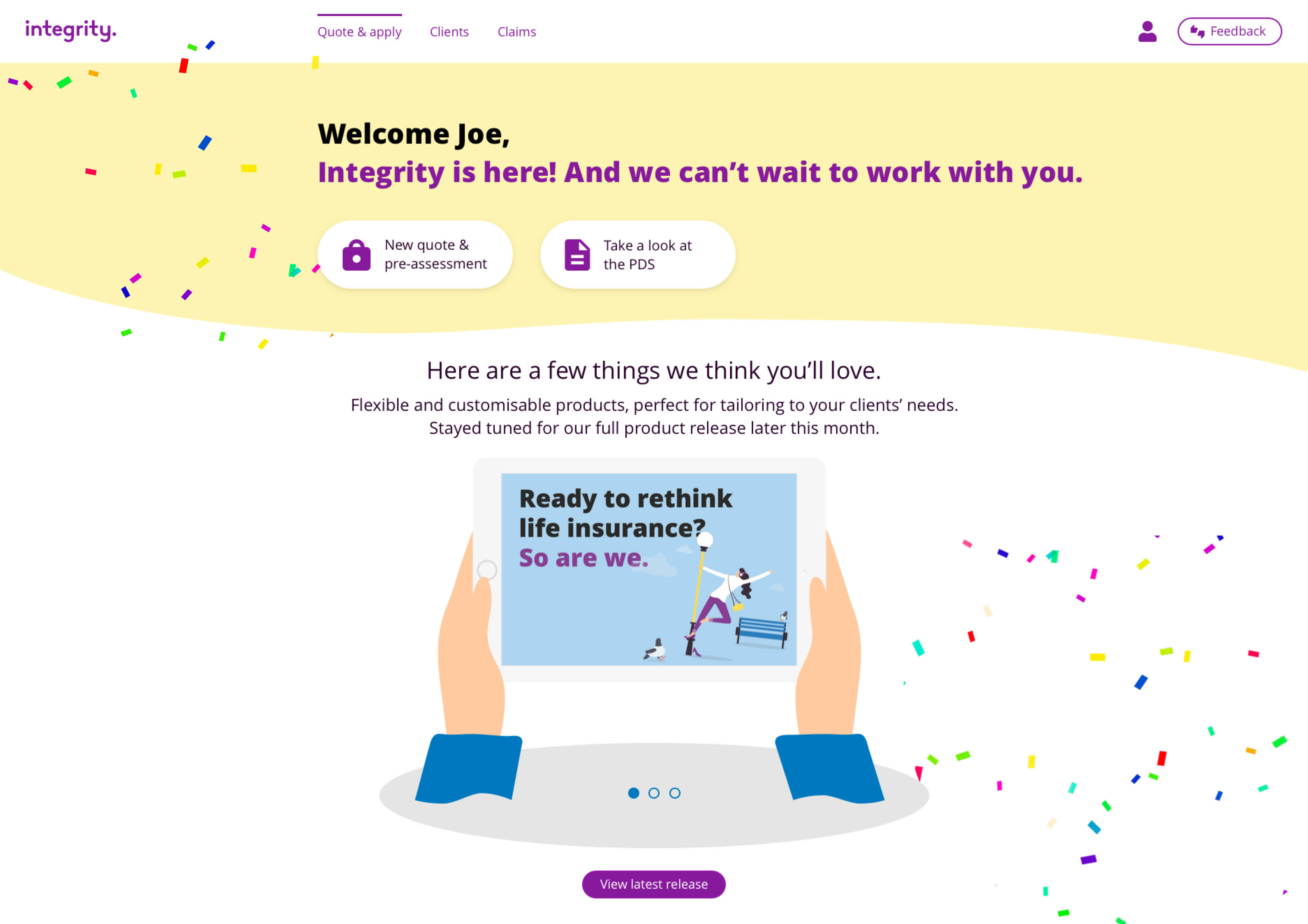 Integrity Life - Customer Centric Insurance Platform - Good Design