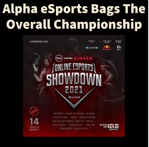 Online eSports Showdown Ends With Alpha eSports Bagging The Overall ...