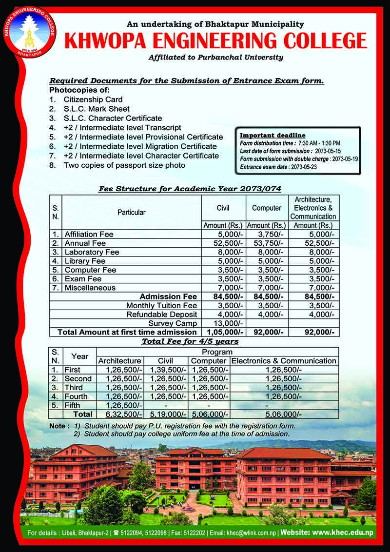 Khwopa Engineering College, Libali, Bhaktapur