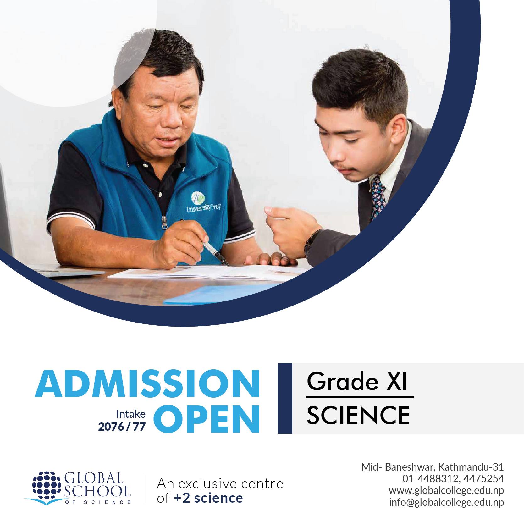 Admissions open for Grade XI Science at Global School of Science