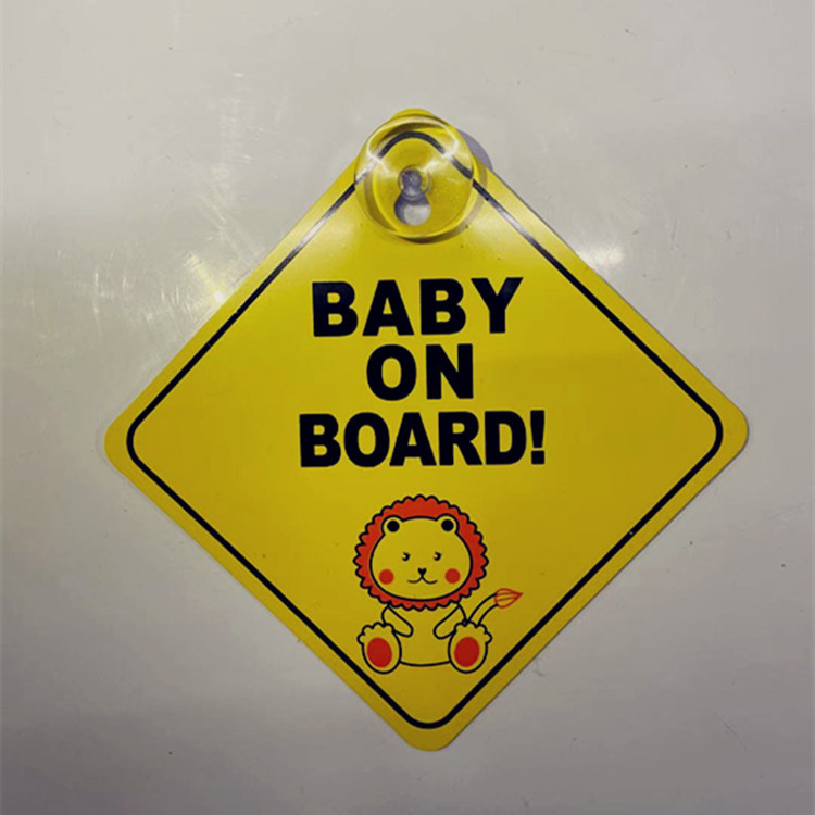 Reflective Yellow Warning Sticker Car Window Safety Warning Sign