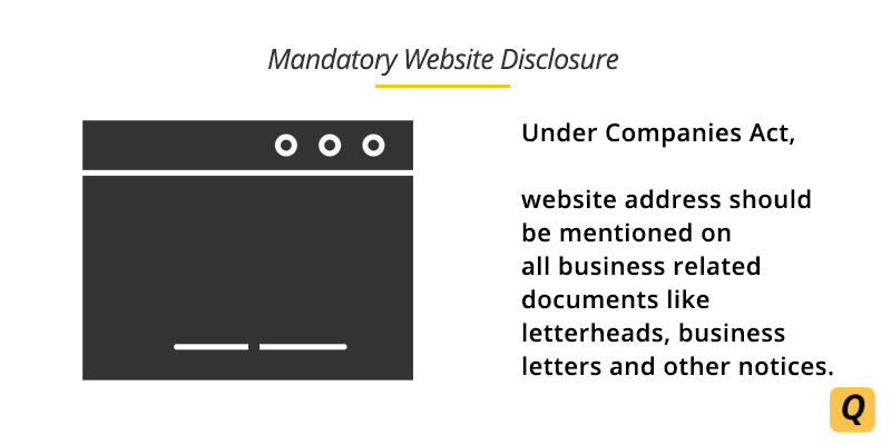 Mandatory Website Disclosure as per Companies Act