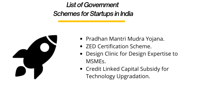 List of Government Schemes for Startups in India