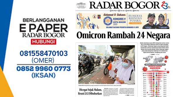 epaper-radar-bogor-3-Desember-2021 | Radar Bogor | Berita Bogor Terpercaya