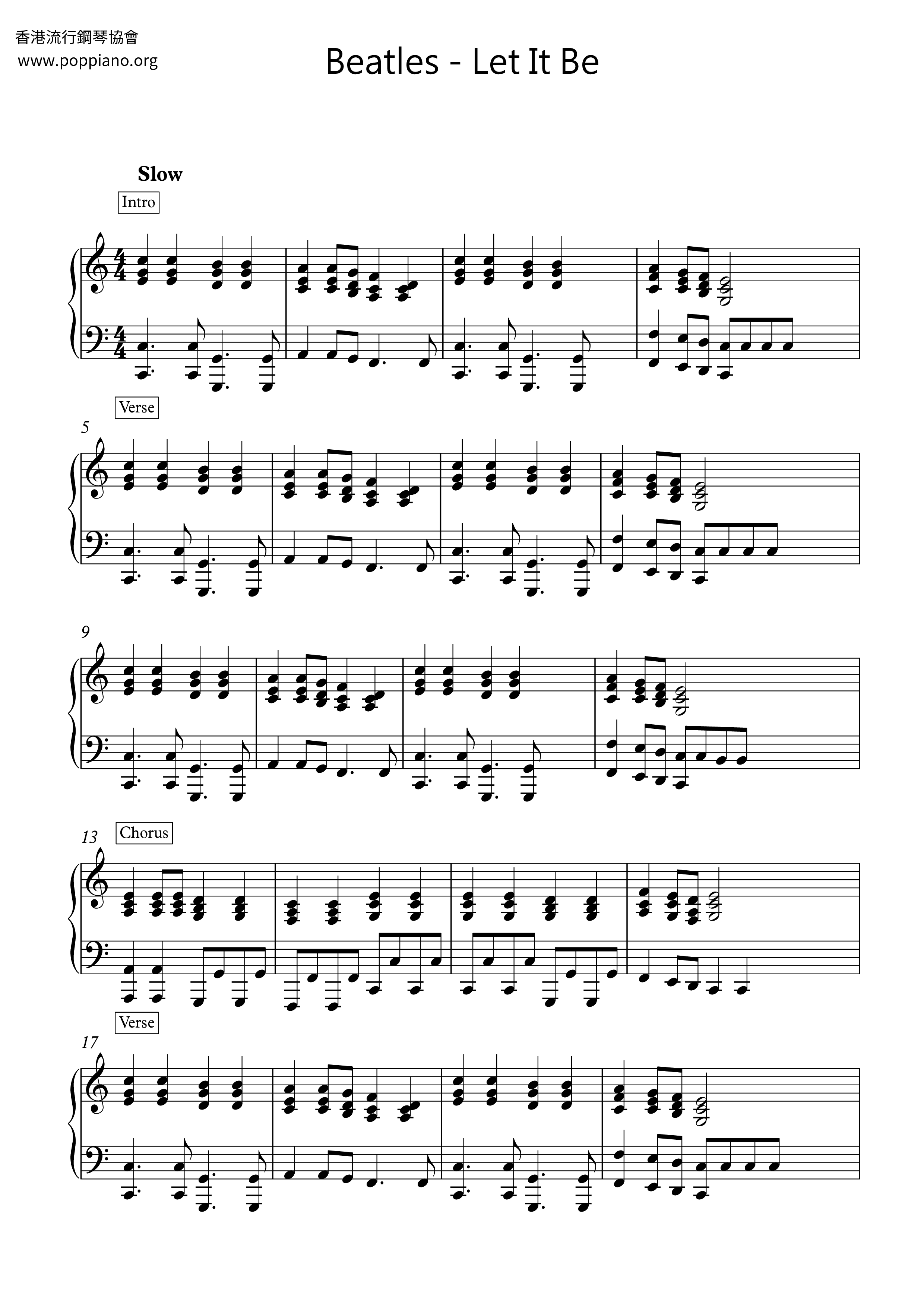 The Beatles-Let It Be Sheet Music pdf, -レット・イット・ビー 악보 - Free Score ...
