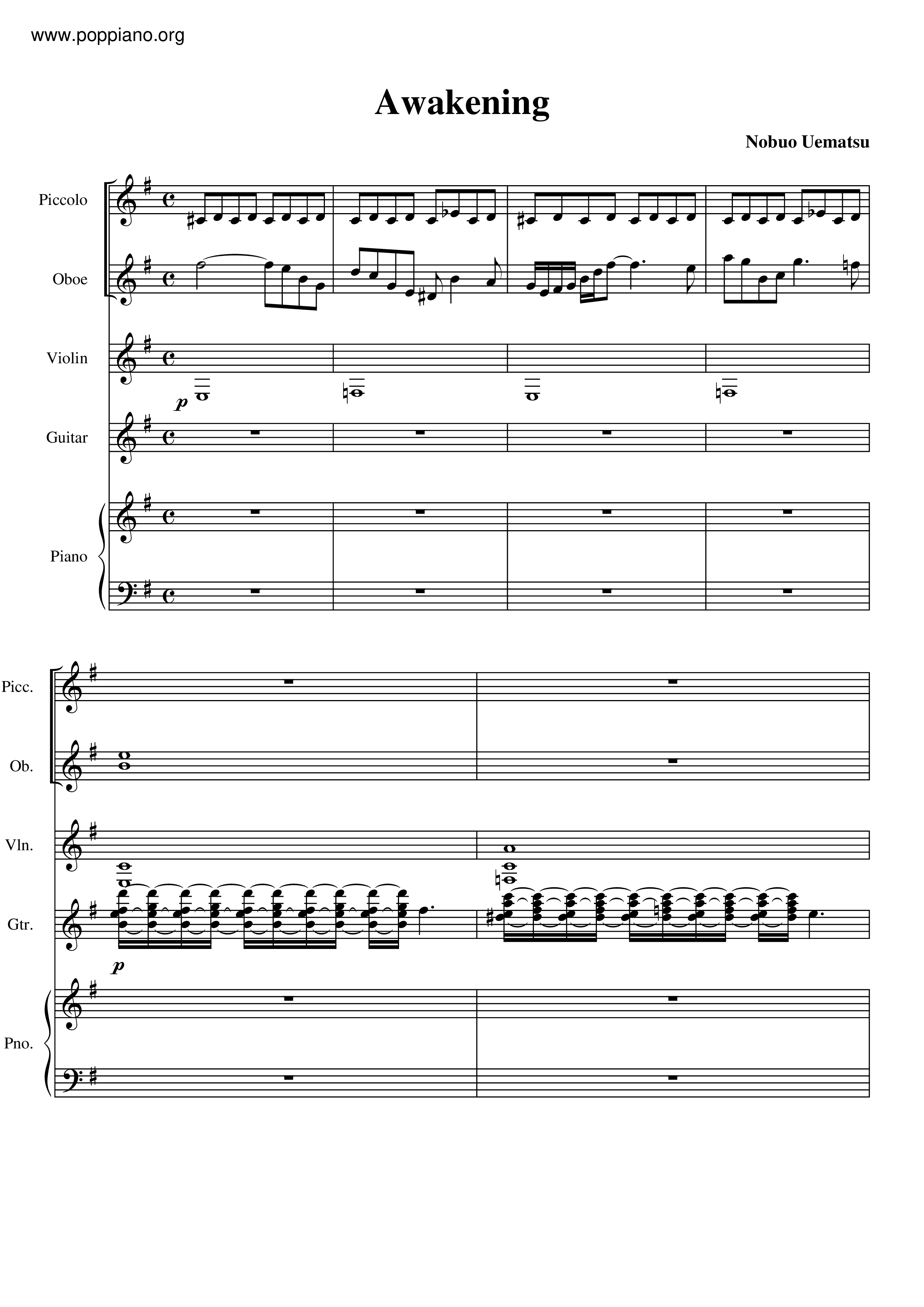 Final Fantasy VI-Awakening Sheet Music pdf, -アウェイクニング 악보 - Free Score ...