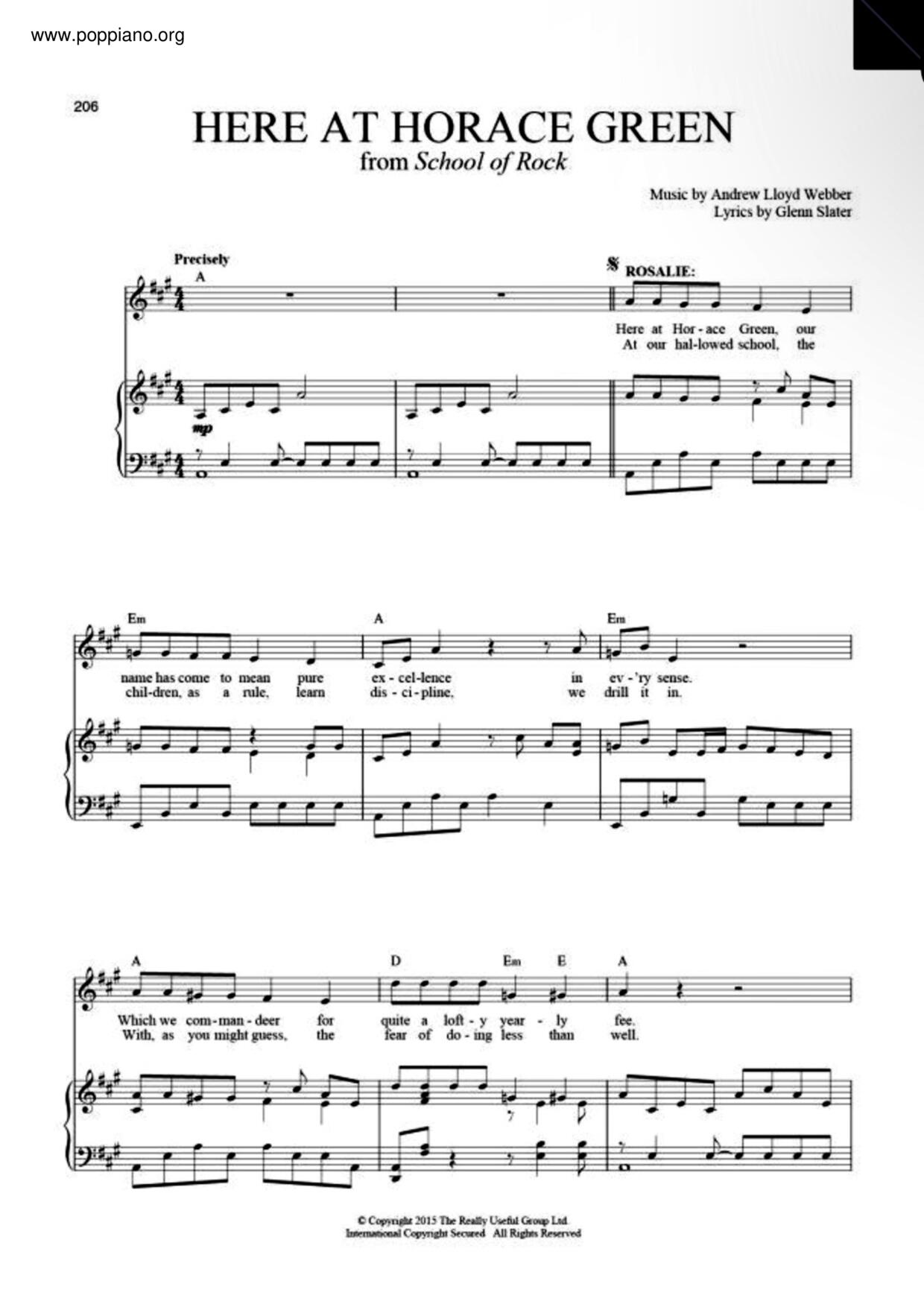 Tim Minchin-Here At Horace Green Sheet Music pdf, - Free Score Download ★