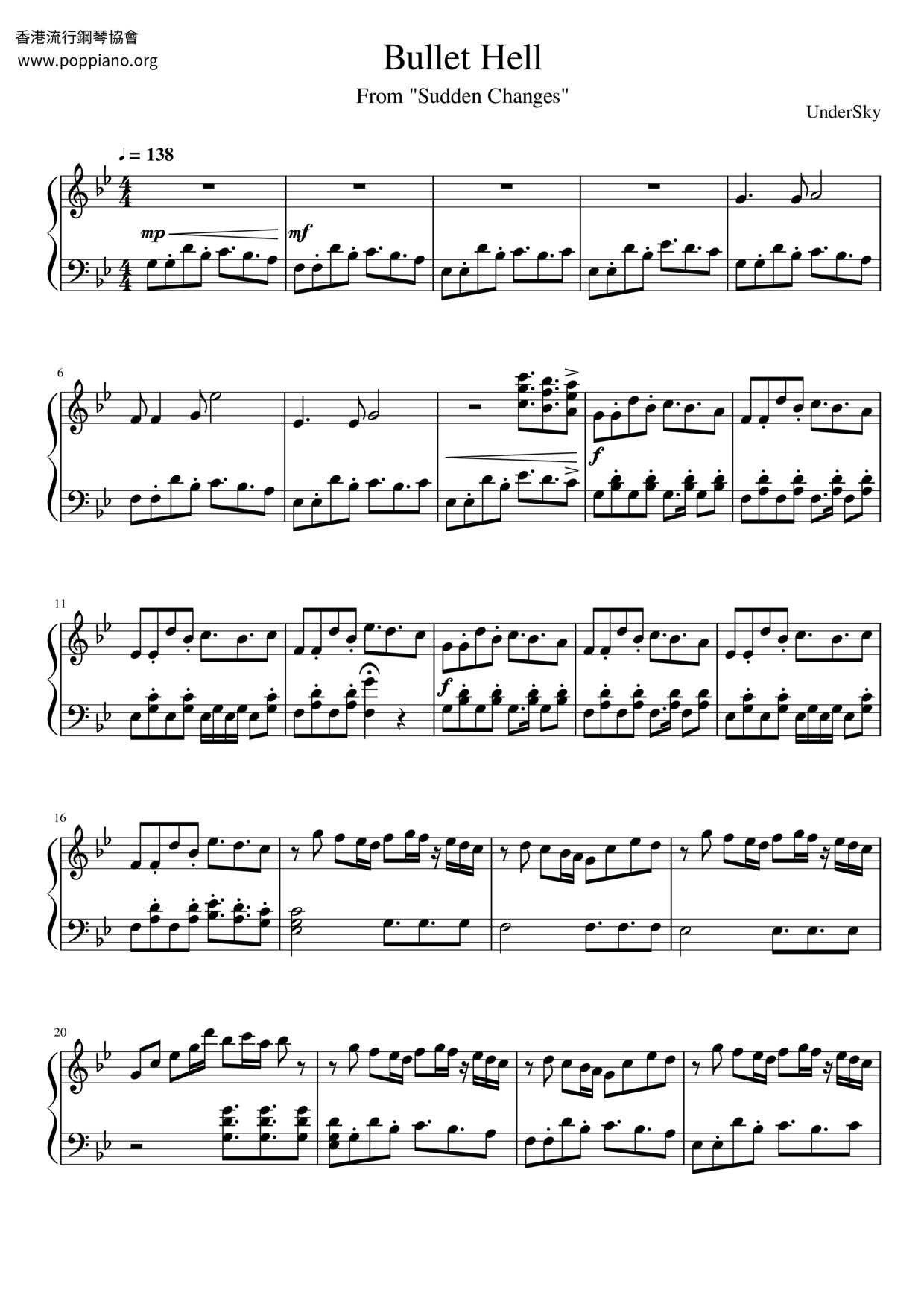 Undertale AU - Sudden Changes-Bullet Hell Sheet Music pdf, - Free Score ...