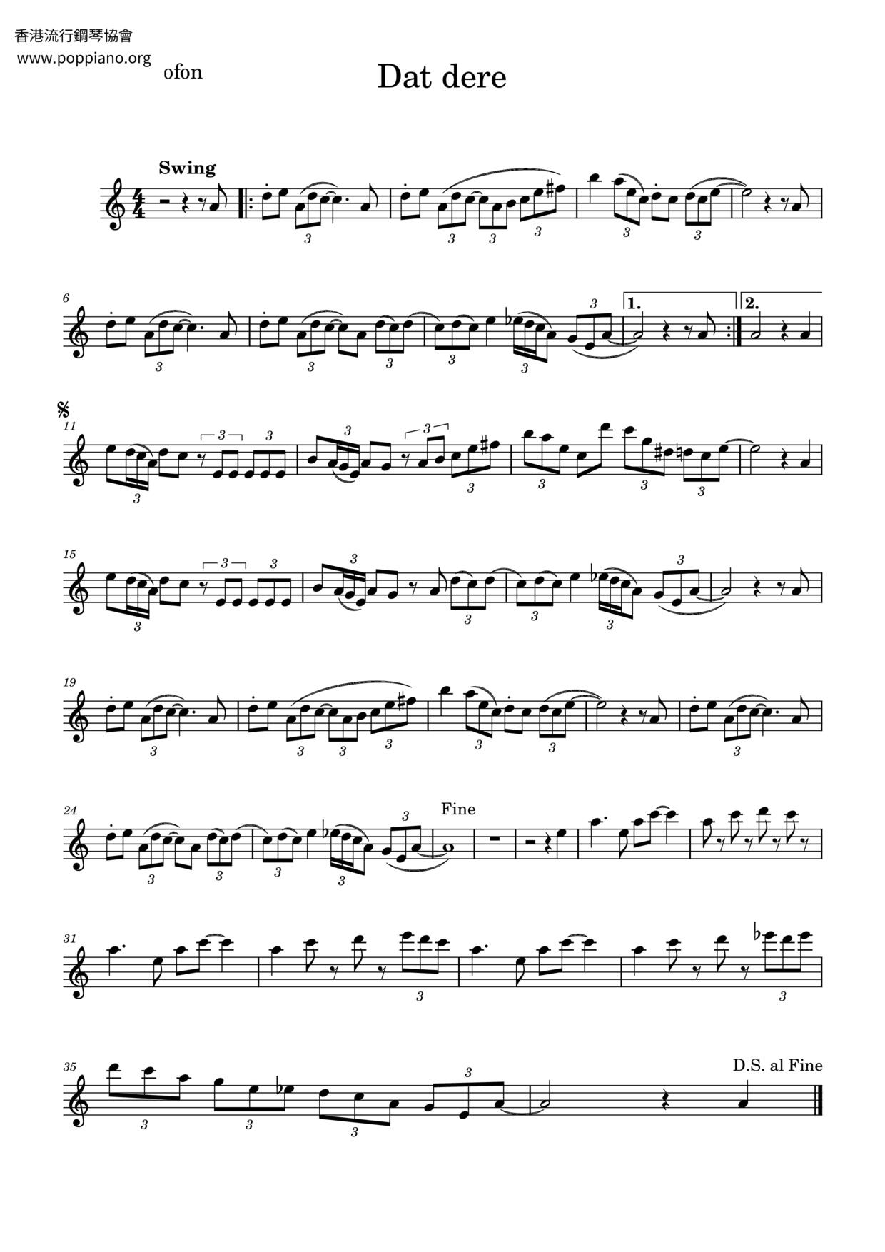 Art Blakey-Dat Dere Sax Score pdf, - Free Score Download ★