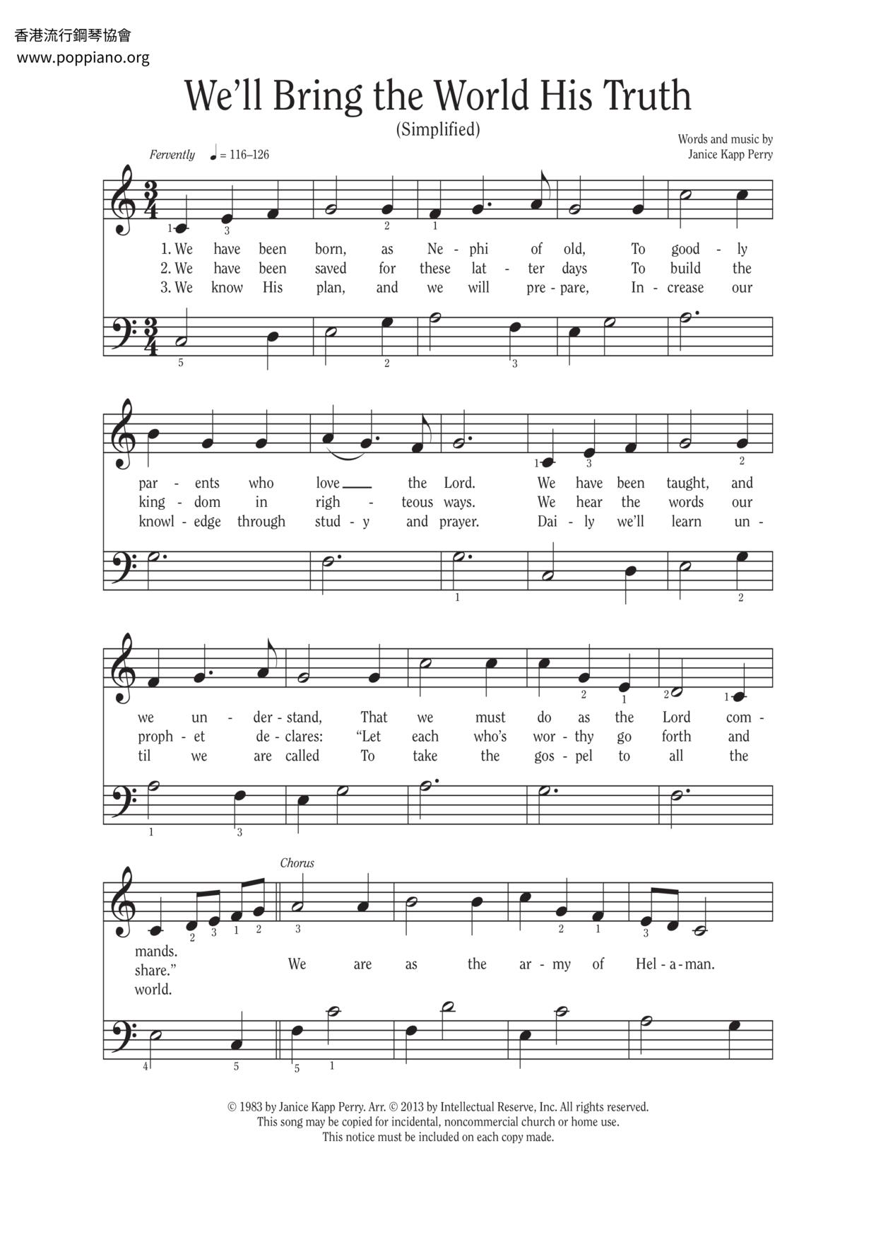Worship-We'll Bring The World His Truth Sheet Music pdf, - Free Score ...