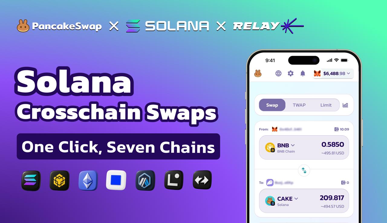 Solana Crosschain Swaps Are Now Live on PancakeSwap, Powered by Relay ...