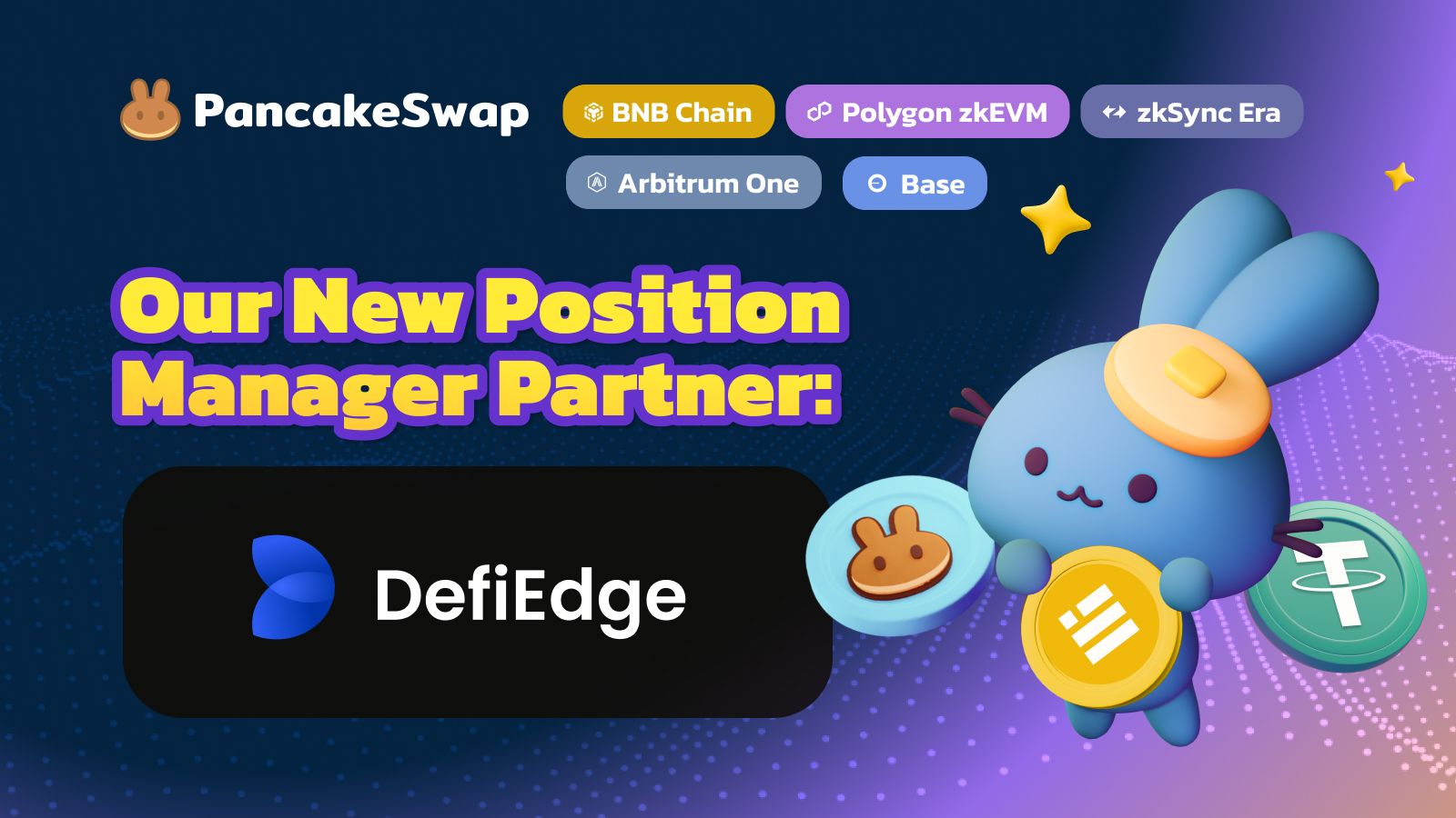 PancakeSwap faz parceria com DefiEdge para lançar o Gerenciador de ...