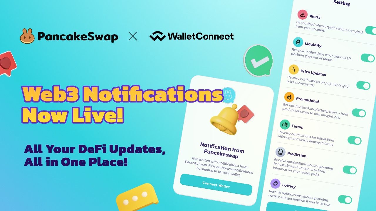 PancakeSwap’s Web3 Notifications Official Launch is Live | PancakeSwap