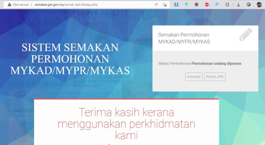 MyKad Hilang Atau Rosak? Ini Cara Tukar IC Secara 'Online'