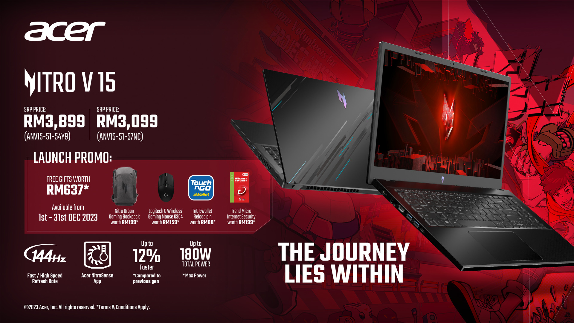 Acer Nitro V 15 Kini Tersedia Dengan Harga Bermula RM3099