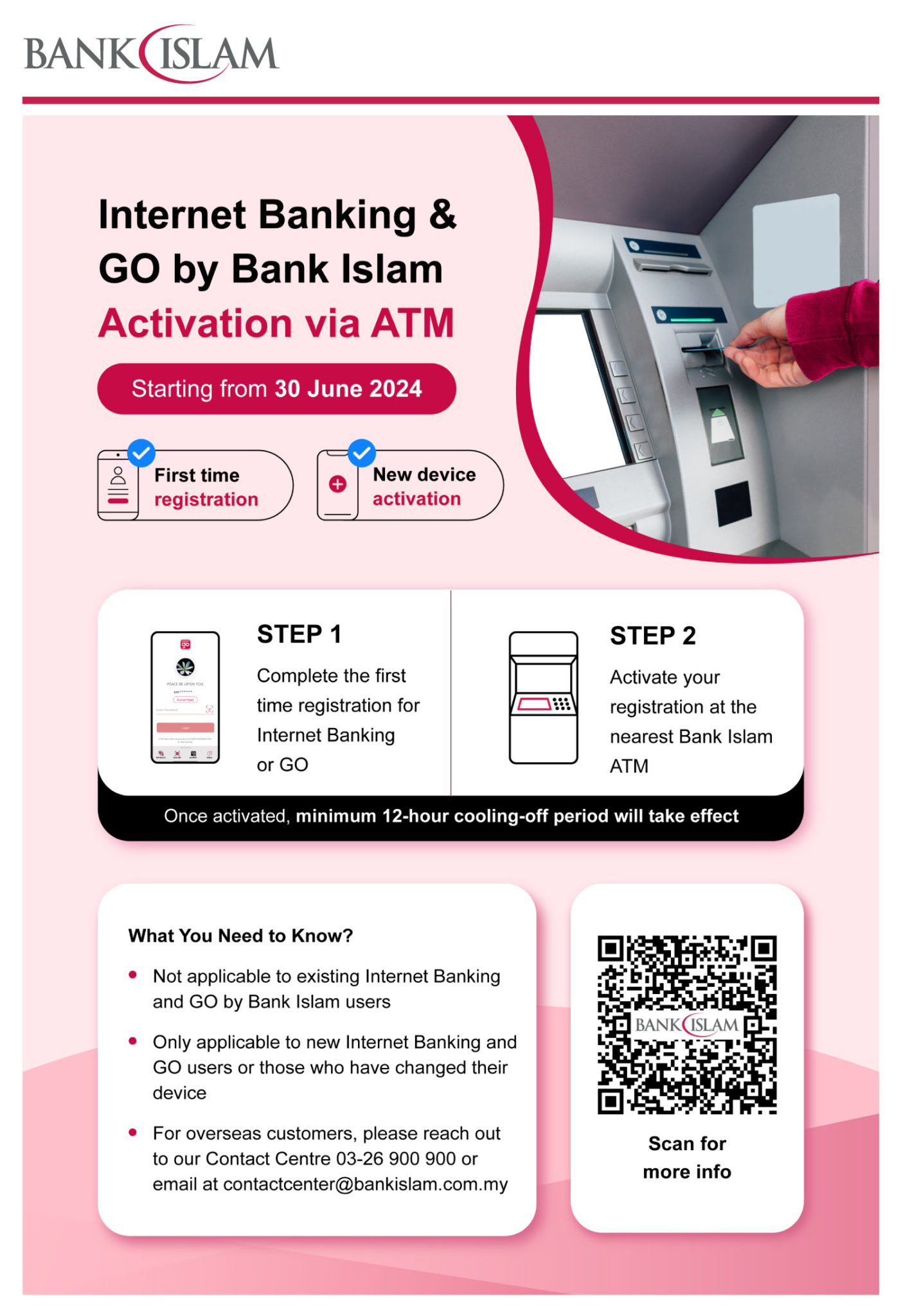 Pengaktifan Perbankan Internet, Go By Bank Islam Melalui ATM Bermula 30 ...
